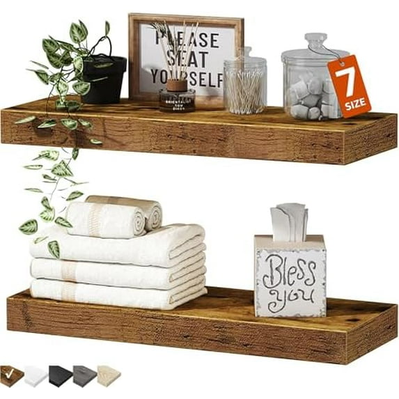Bathroom Floating Shelves for Wall - 15.7" Wall Mounted Shelf Over ...