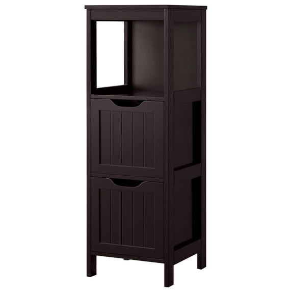 Bathroom Floor Cabinet with 2 Drawers, Free-Standing Side Storage ...