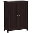 Bathroom Floor Cabinet, Free-Standing Storage Cabinet with Double Doors ...