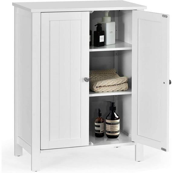 Bathroom Floor Cabinet, Freestanding Storage Organizer Cabinet with 3 ...