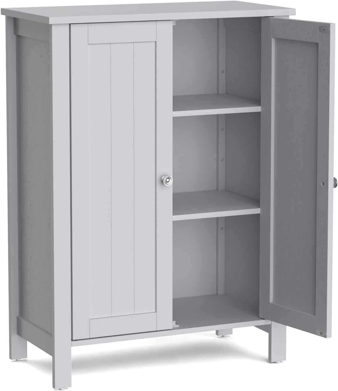 Bathroom Floor Cabinet, Wood Storage Cabinets with Doors and Adjustable ...