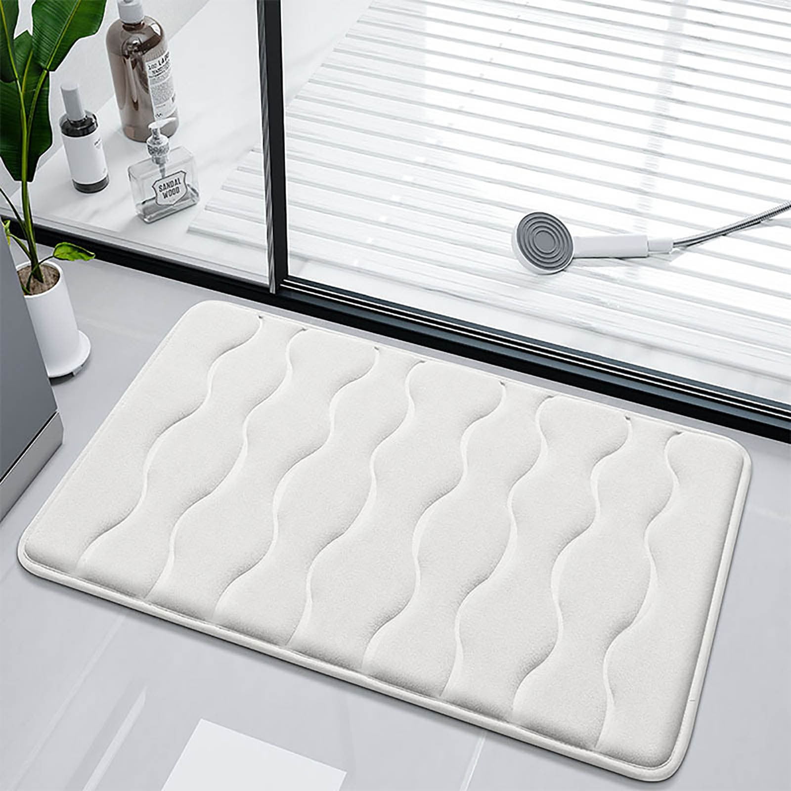 Bathroom Floor Mat | High Absorbency Water-Absorbing Toilet Mat | Slow ...