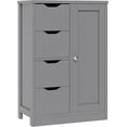 Bathroom Floor Storage Cabinet, Wooden Organizer with 4 Drawers & 1 ...