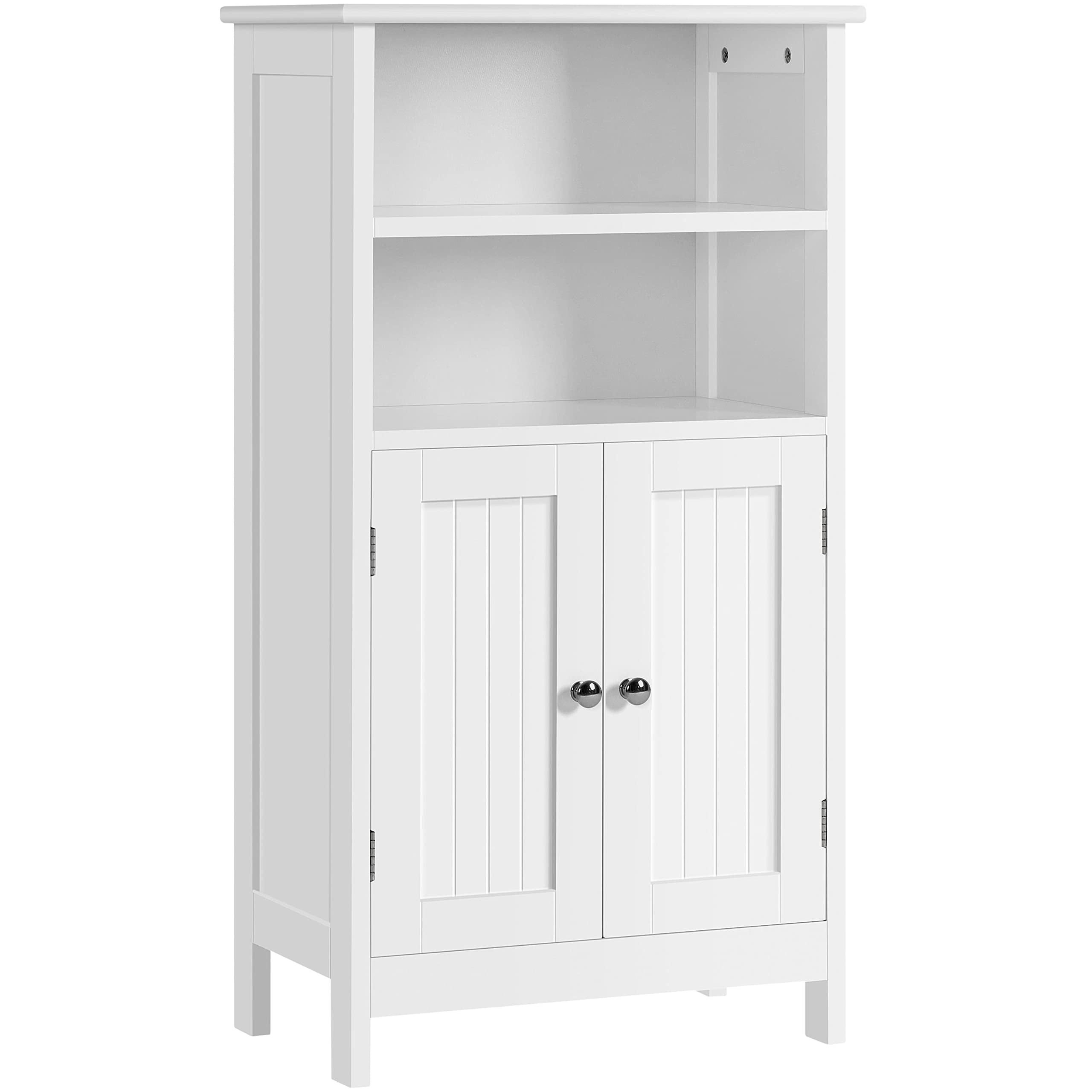 Bathroom Floor Storage Cabinet with 2 Doors and Adjustable Shelf, Tall ...