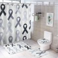 Bathroom Four Sets Of Floor Mat Shower Curtain Strong Durability Easy ...