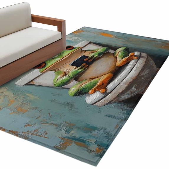 Bathroom Frog Large Area Rugs for Bedroom Living Room, Soft Non Slip ...