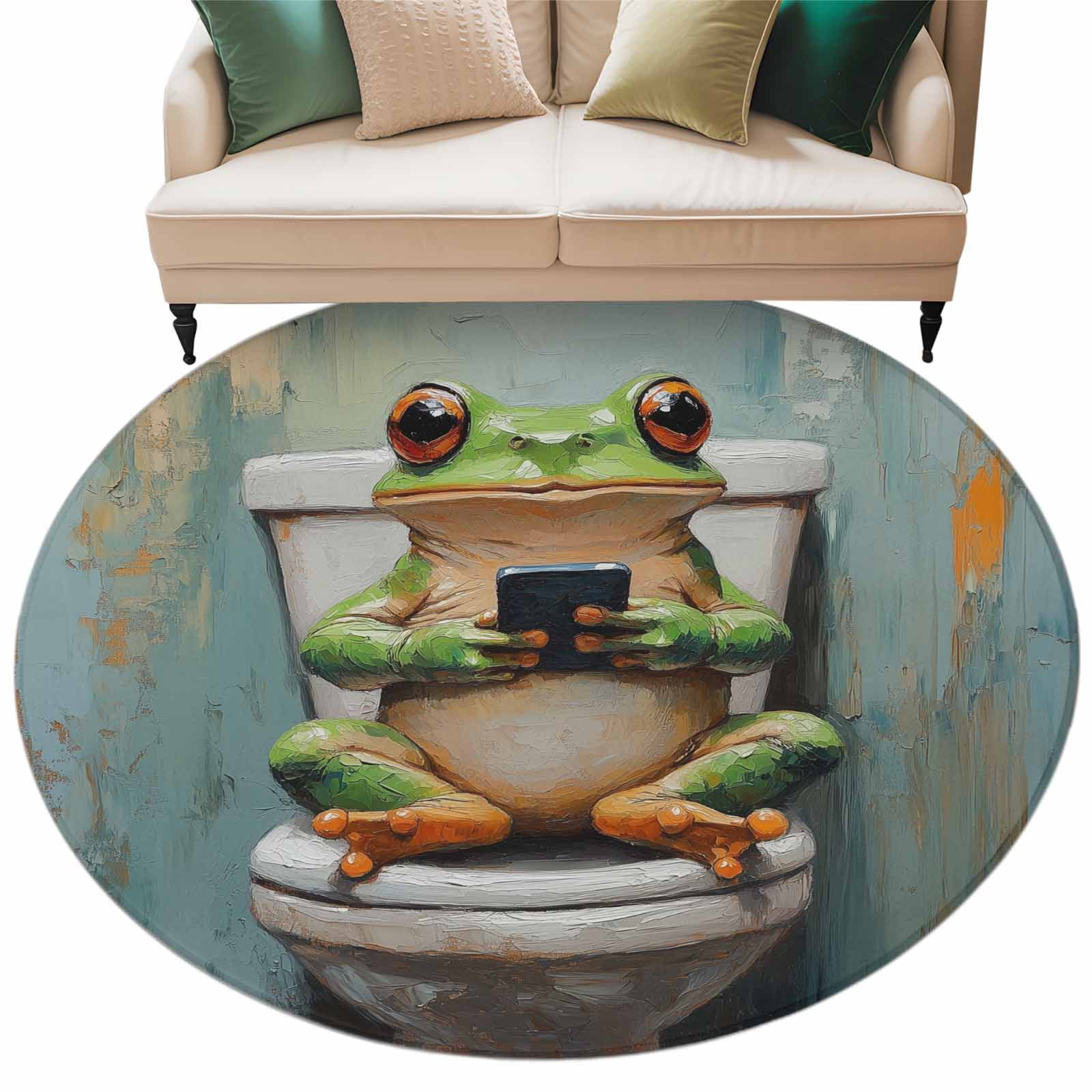 Bathroom Frog Large Area Rugs for Bedroom Living Room, Soft Non Slip ...