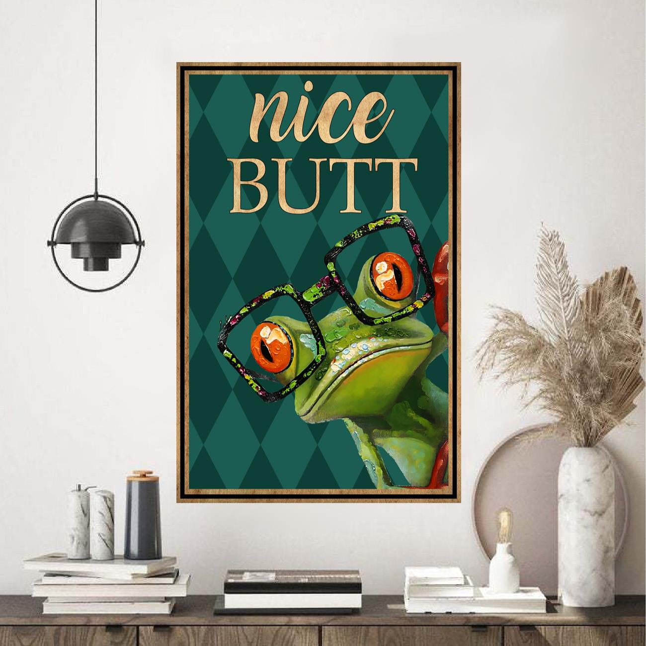 Bathroom Frog Nice Butt Poster bathroom poster 24 x 36 Inch Poster ...
