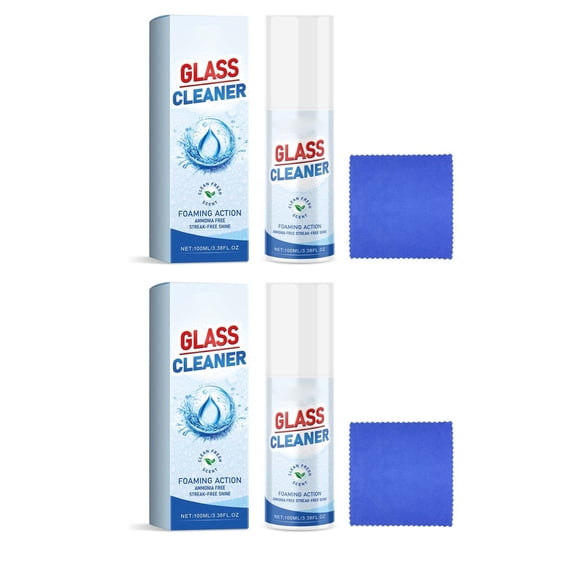 Bathroom Glass Cleaner with Cleaning Towel – Removes Hard Water ...