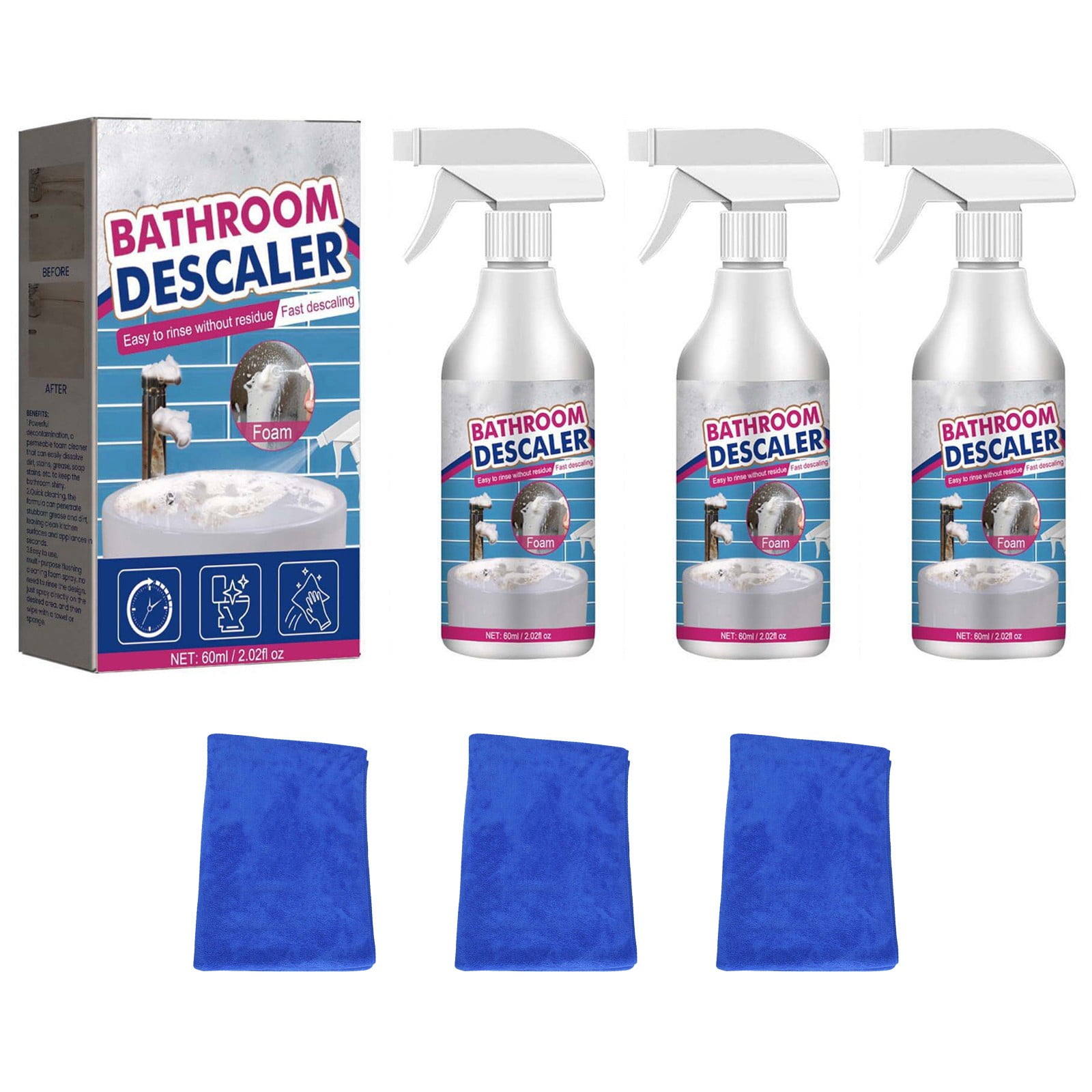 Bathroom Glass Descaler | Tile Tub Faucet Remover | Stubborn Stain ...