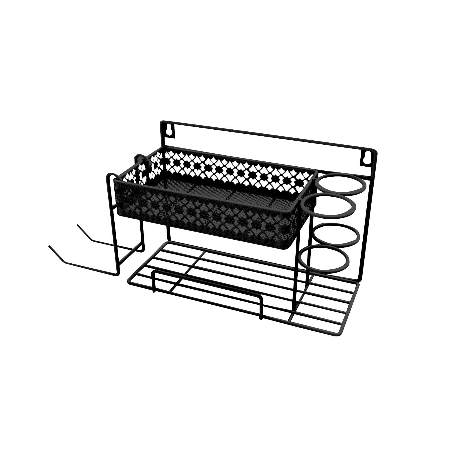 Bathroom Hair Blow Dryer Holder and Hot Tool Organizer Wall Mounted ...