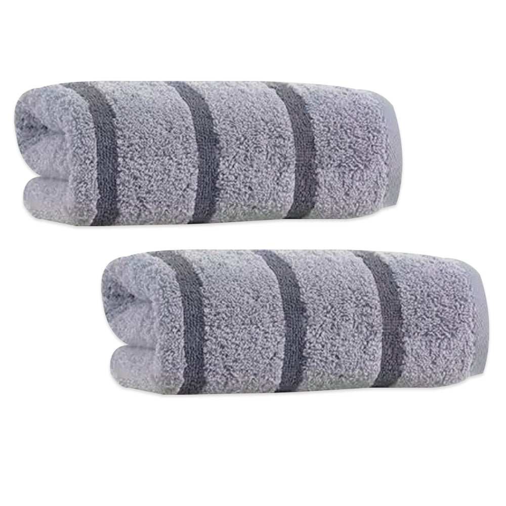 Bathroom Hand Towels Set 100% Cotton Soft Striped Pattern Hand Towels ...