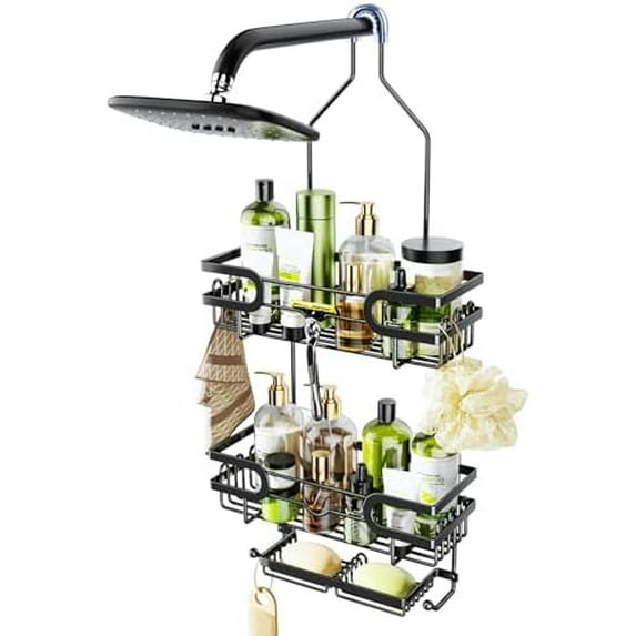 Bathroom Hanging Shower Caddy - Rustproof & Waterproof Shower Shelf ...