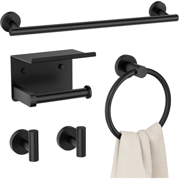 Bathroom Hardware Accessories Set, SUS304 Stainless Steel Towel Bar Set ...