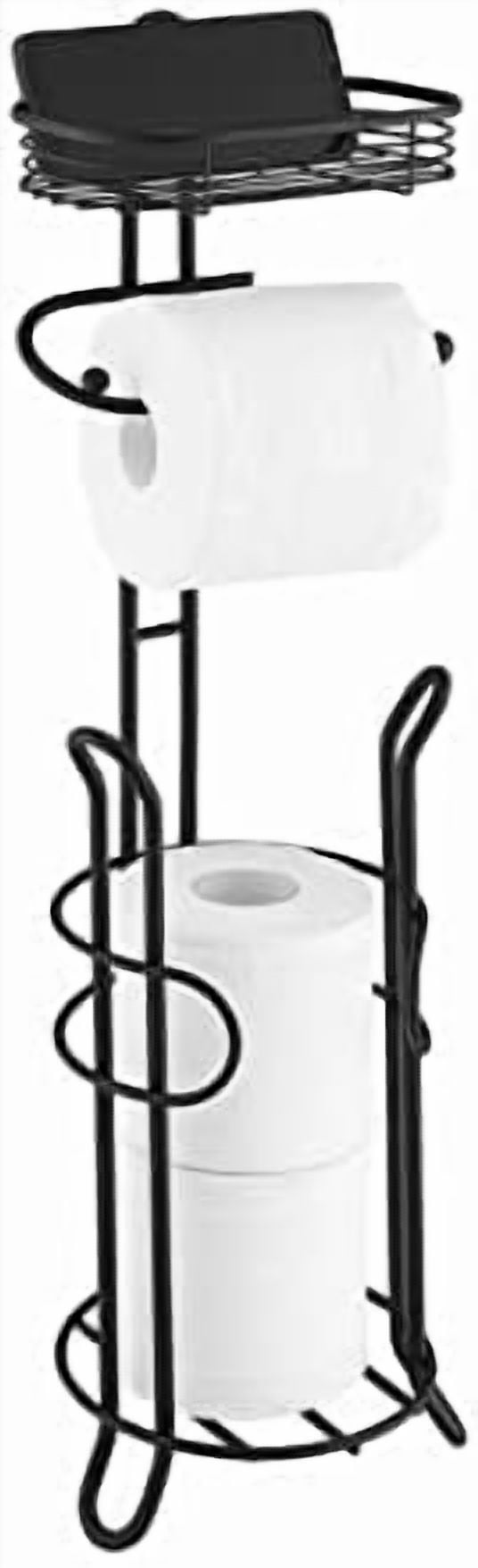 Bathroom Heavyweight Toilet Tissue Paper Roll Storage Holder Stand with ...