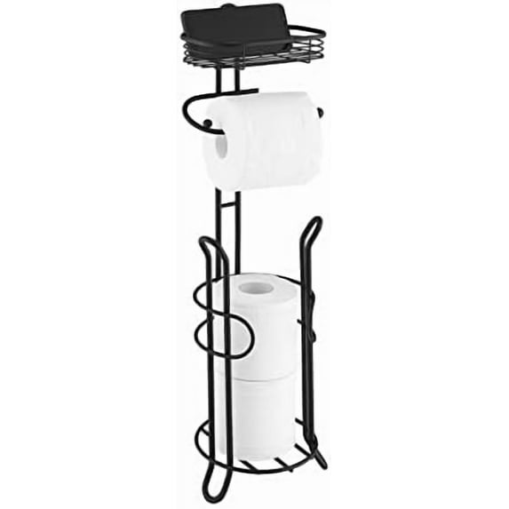 Bathroom Heavyweight Toilet Tissue Paper Roll Storage Holder Stand with ...