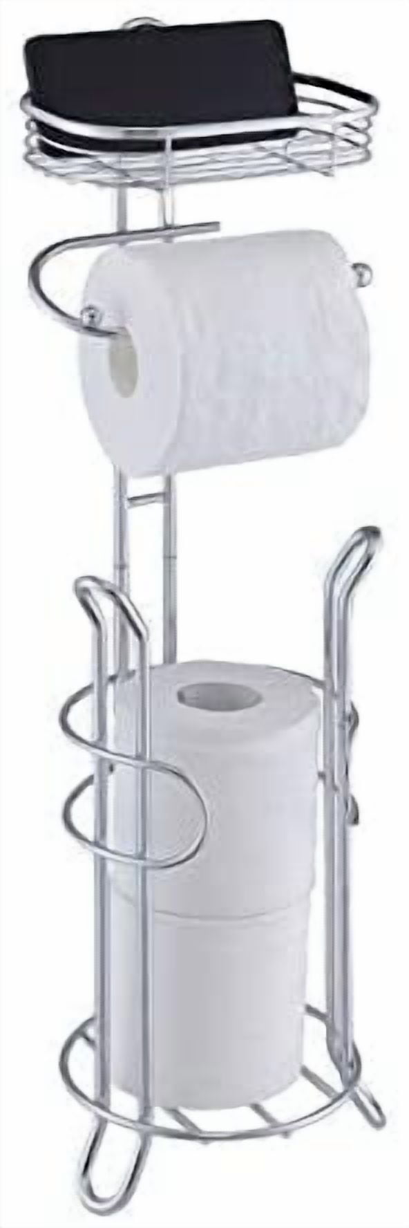 Bathroom Heavyweight Toilet Tissue Paper Roll Storage Holder Stand with ...