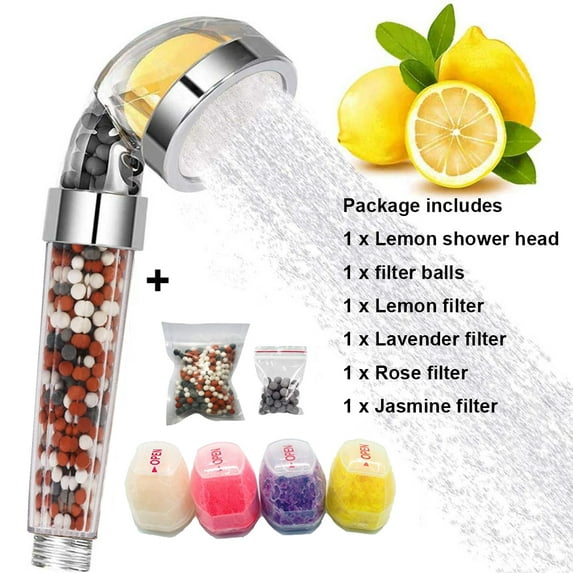 Bathroom Ionic Mineral Beads Shower Head with Vitamin C Shower Filter ...