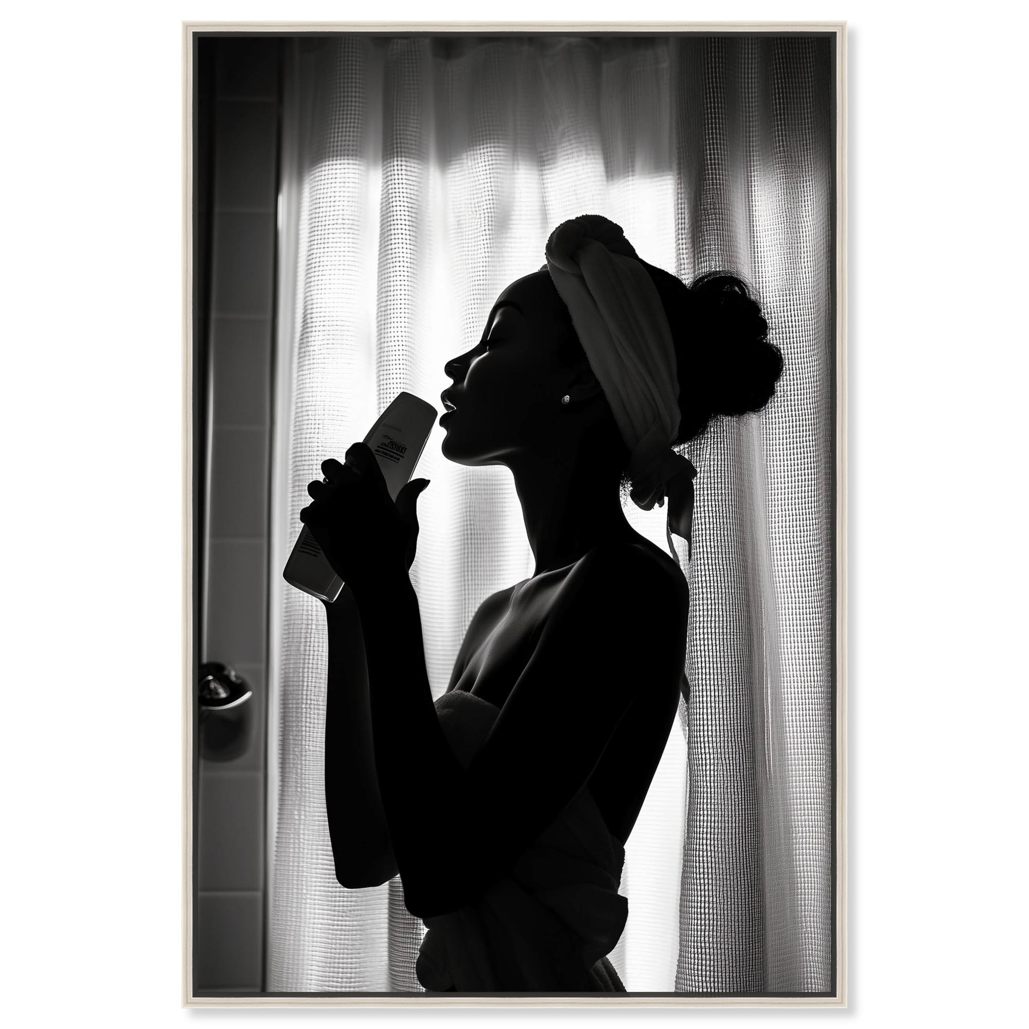 Bathroom Jam Session Canvas Fashion and Glam Art by Art Remedy, Silver ...