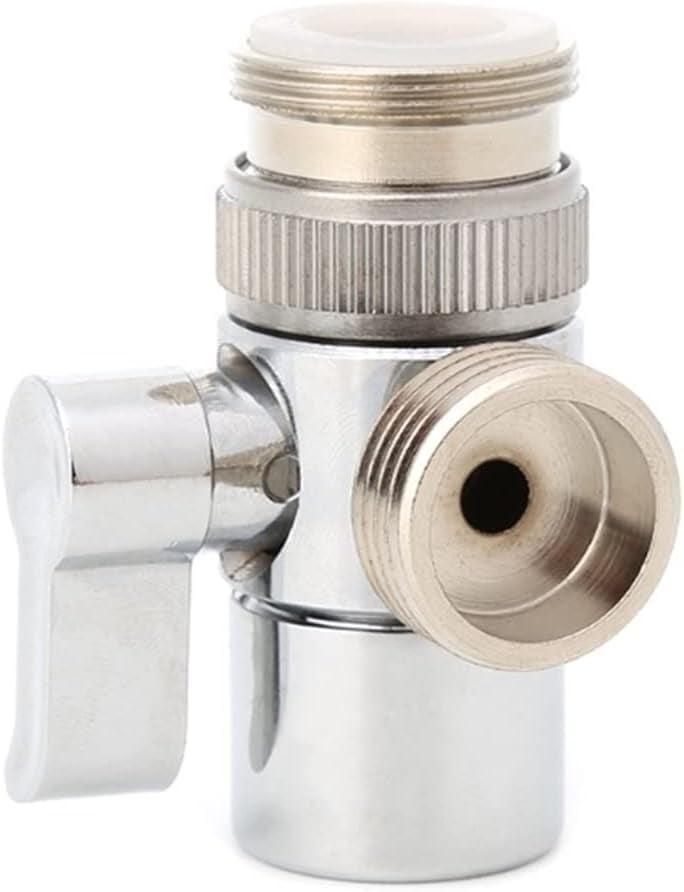 Bathroom Kitchen Brass Sink Valve Diverter Faucet Splitter to Hose ...