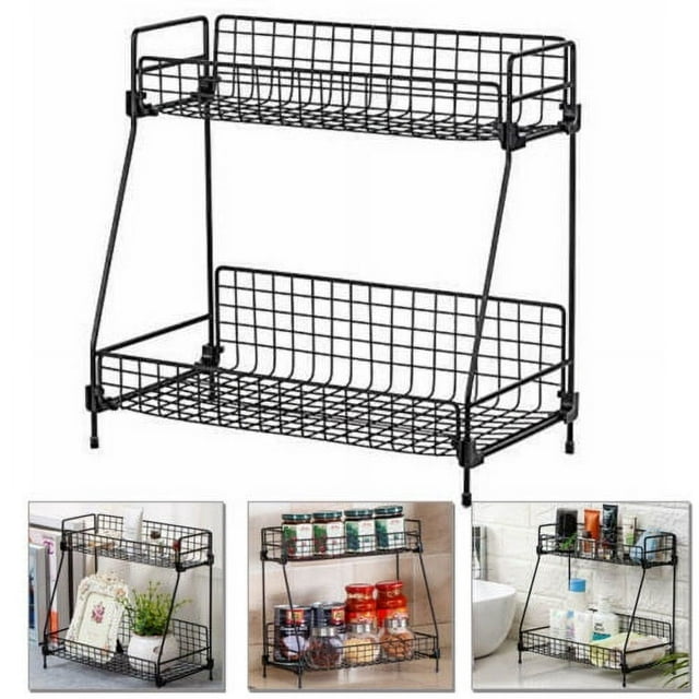 Bathroom Kitchen Countertop Organizer Rack Storage Holder Container ...
