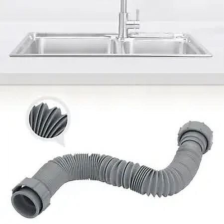 Bathroom Kitchen Flexible Tube Pipe Sink Basin Water 1-1/2 P-Trap Drain ...