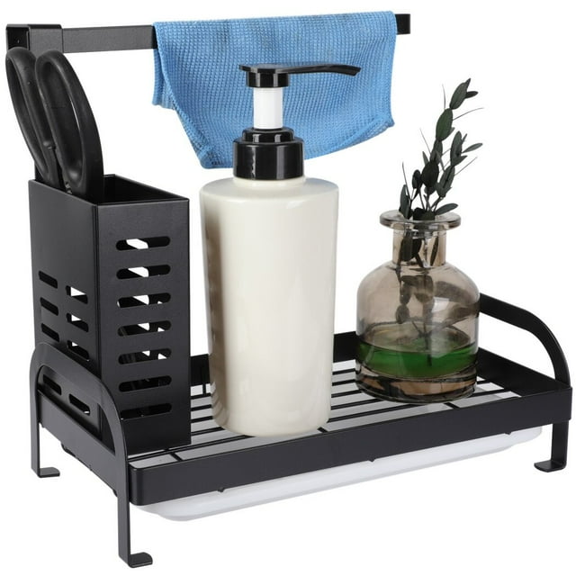 Bathroom Kitchen Sink Organizer Stainless Steel Sink Caddy Sponge ...