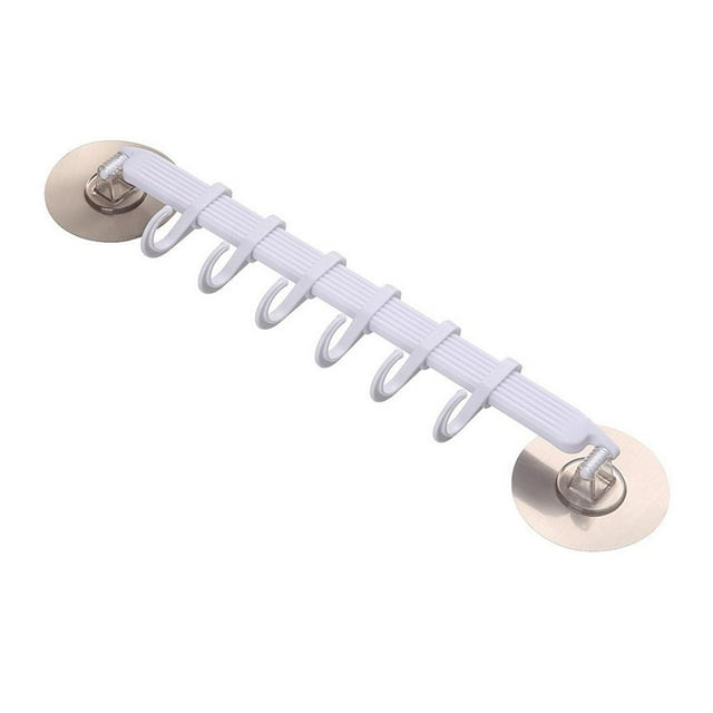Bathroom & Kitchen Storage Hooks 6-row Hook Seamless Hook Hanging Rack ...