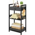 Bathroom Ladder Shelf, 3-Tier Bathroom Floor Storage Shelf with Drawer ...