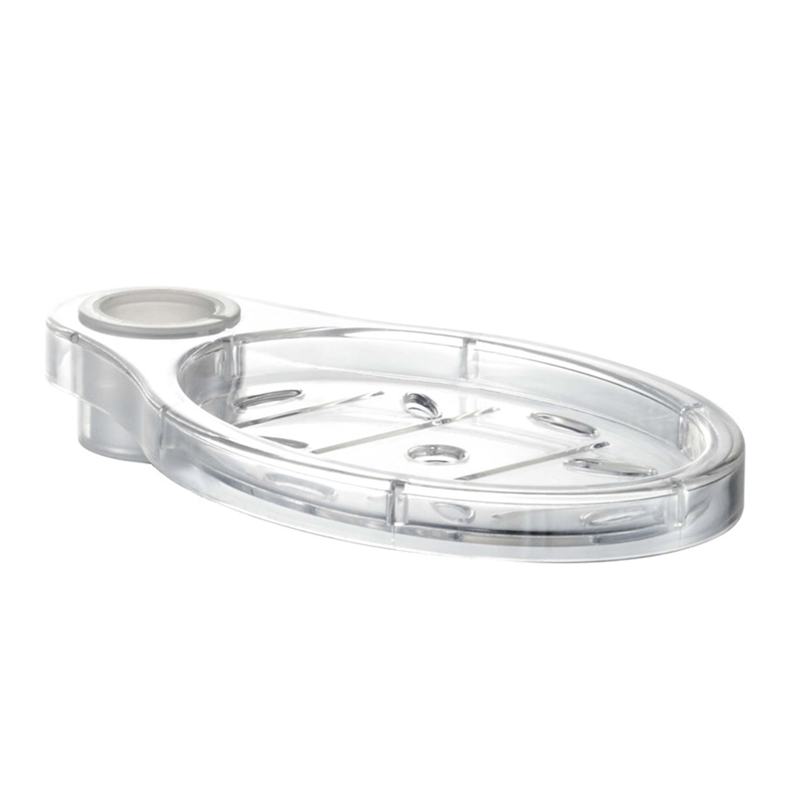 Bathroom Lift Soap Rack Clear Oval Shape Soap Box Bath Shower Bracket ...