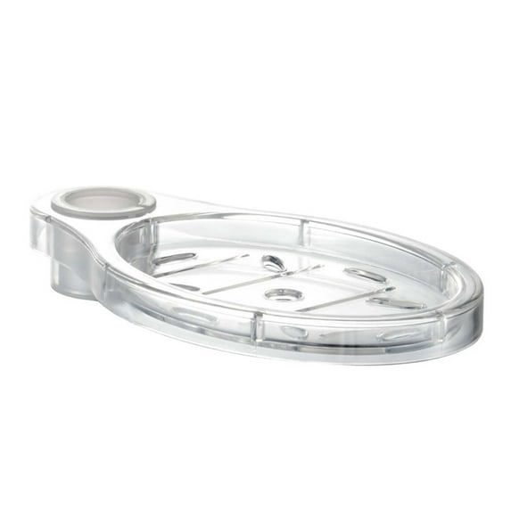 Bathroom Lift Soap Rack Clear Oval Shape Soap Box Bath Shower Bracket ...