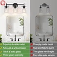 Bathroom Light Fixtures, 3-Light Matte Black Vanity Light, Black ...