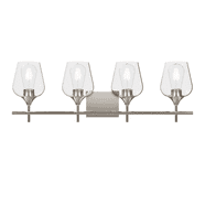 Spaulding Vintage 22" 3-Light Iron/Chevron Pattern Glass Farmhouse ...