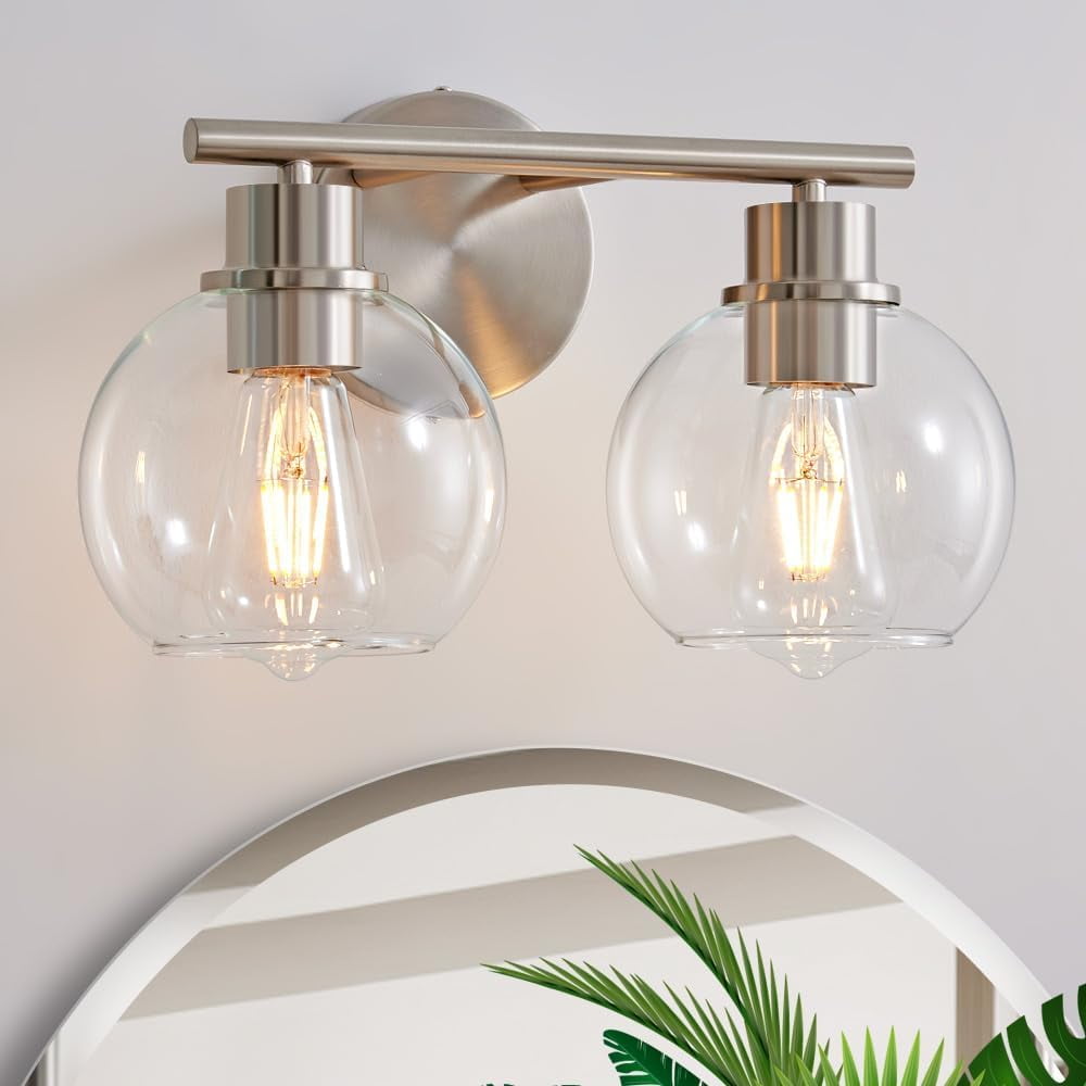 Bathroom Light Fixtures over Mirror 2-Lights Bathroom Vanity Light with ...