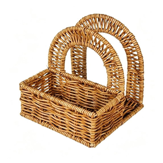 Bathroom Living Room Organizers and Storage Imitation Rattan Woven ...