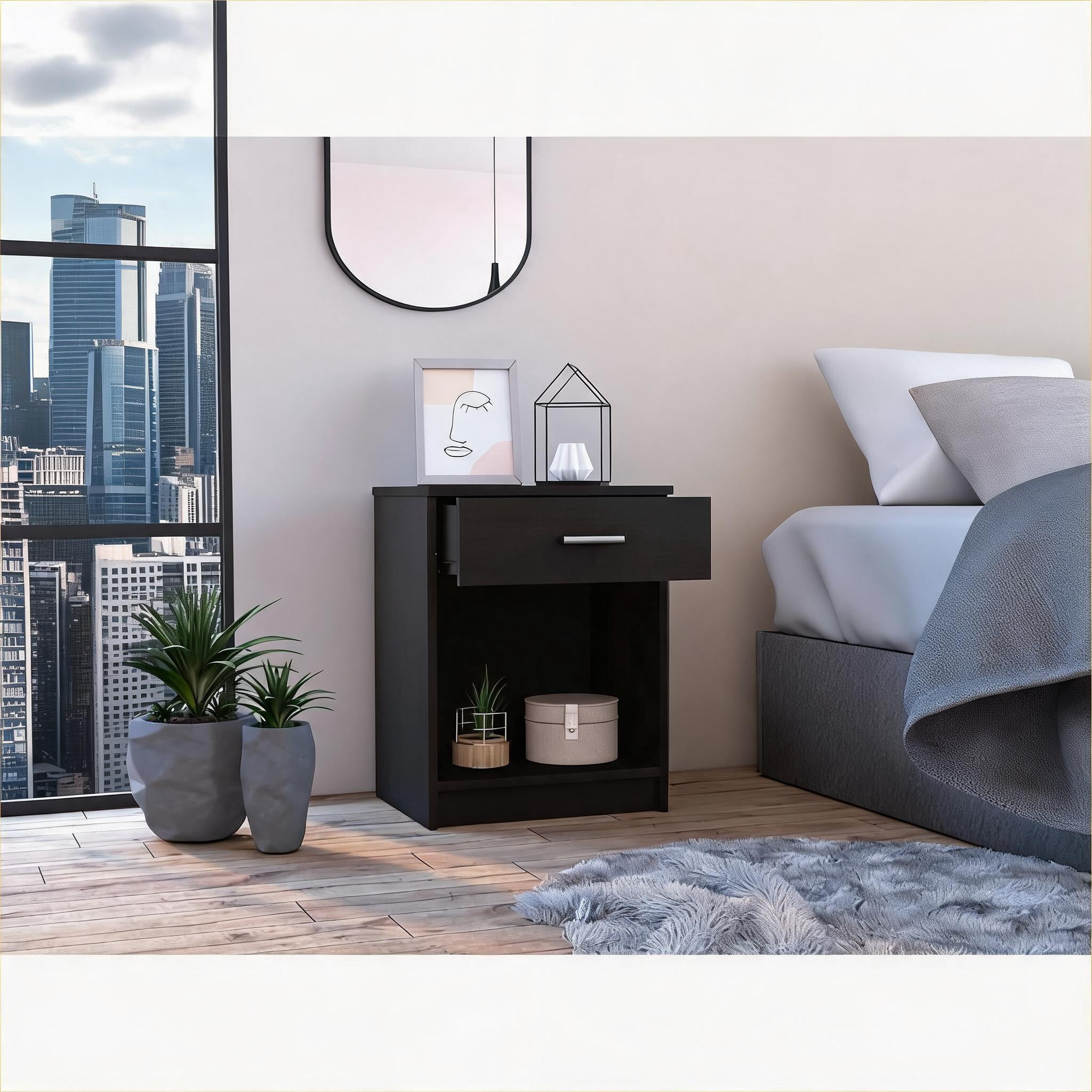 Bathroom Louvered Door Linen Cabinet with Four Open Shelves, Multicolor ...