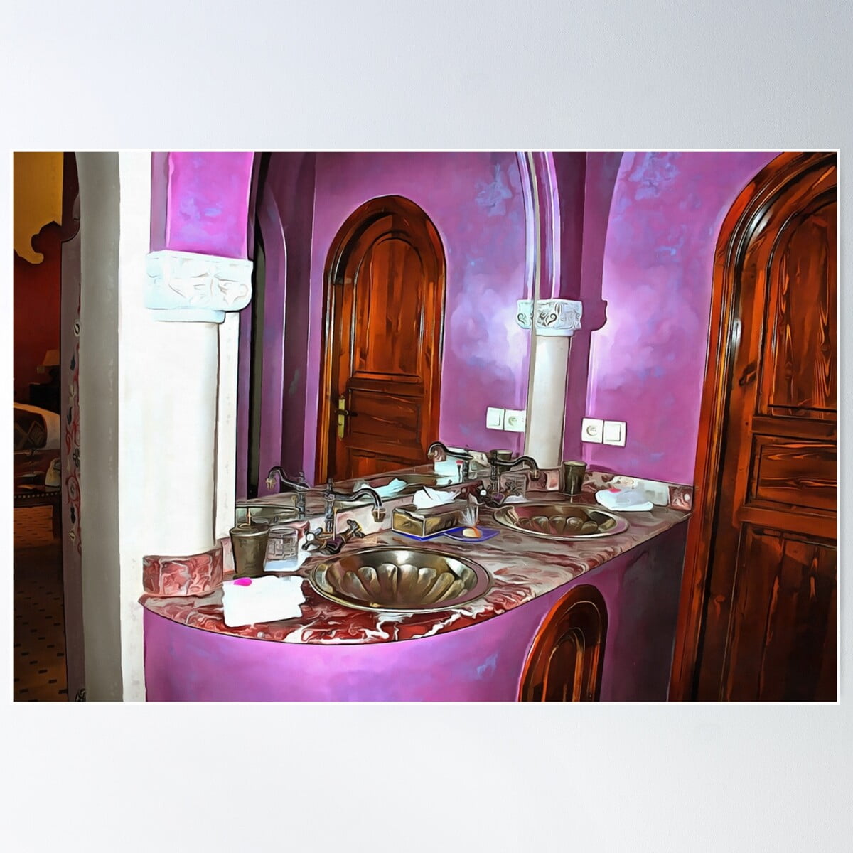 Bathroom Marrakesh 2 Poster Wall Art Modern Wall Decor Wall Art Home ...