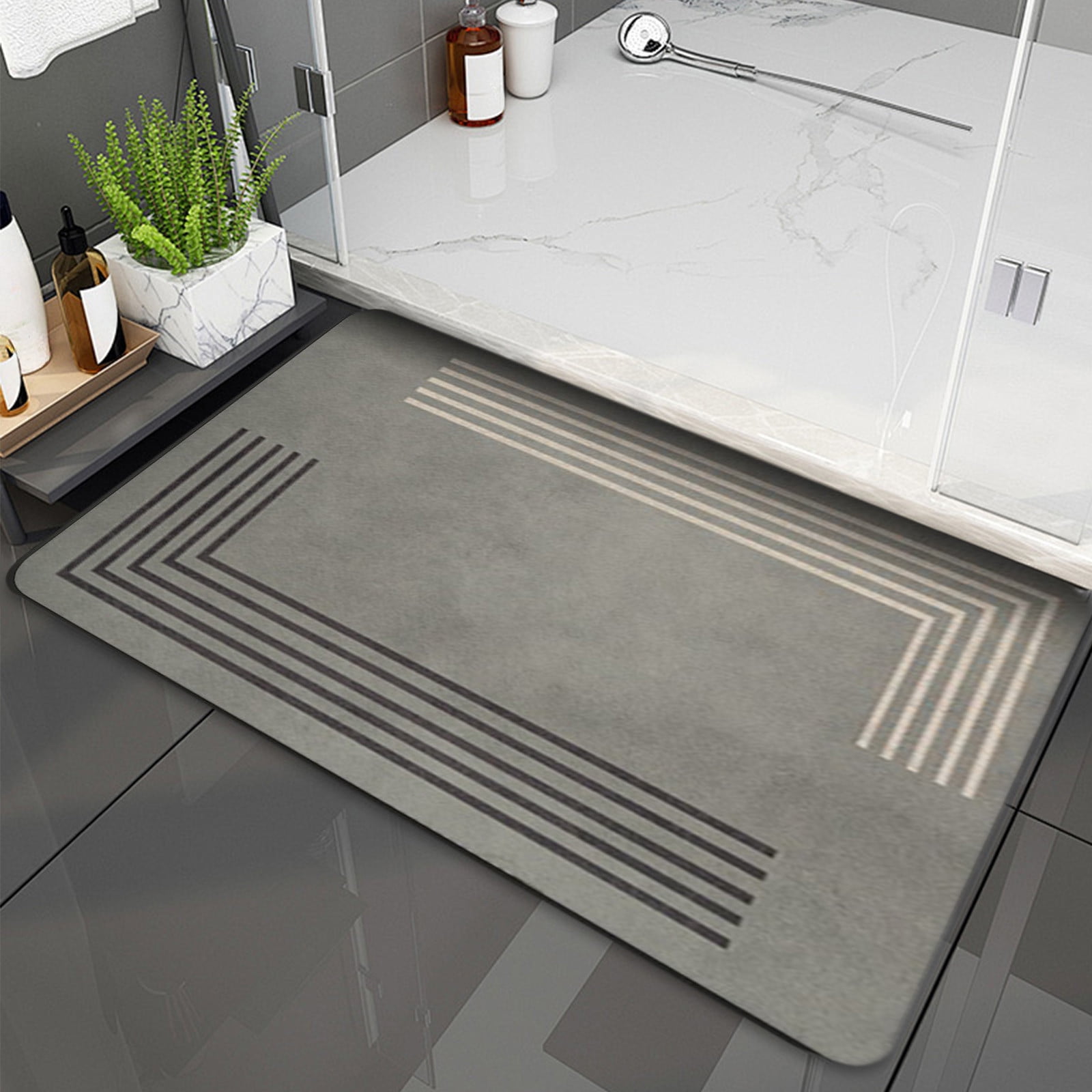 Bathroom Mat Floor Mat, Absorbent Diatomite Foot Mat, Quick-dry ...