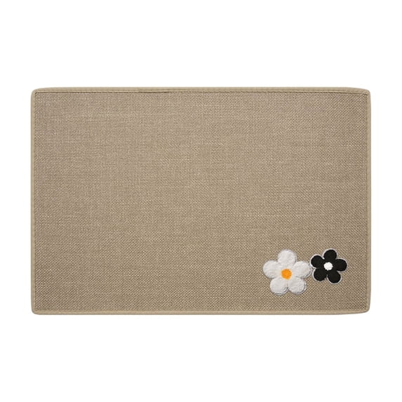 Bathroom Mat Non-Slip Absorbent Linen Floor Rug Entrance Carpet Bedroom ...