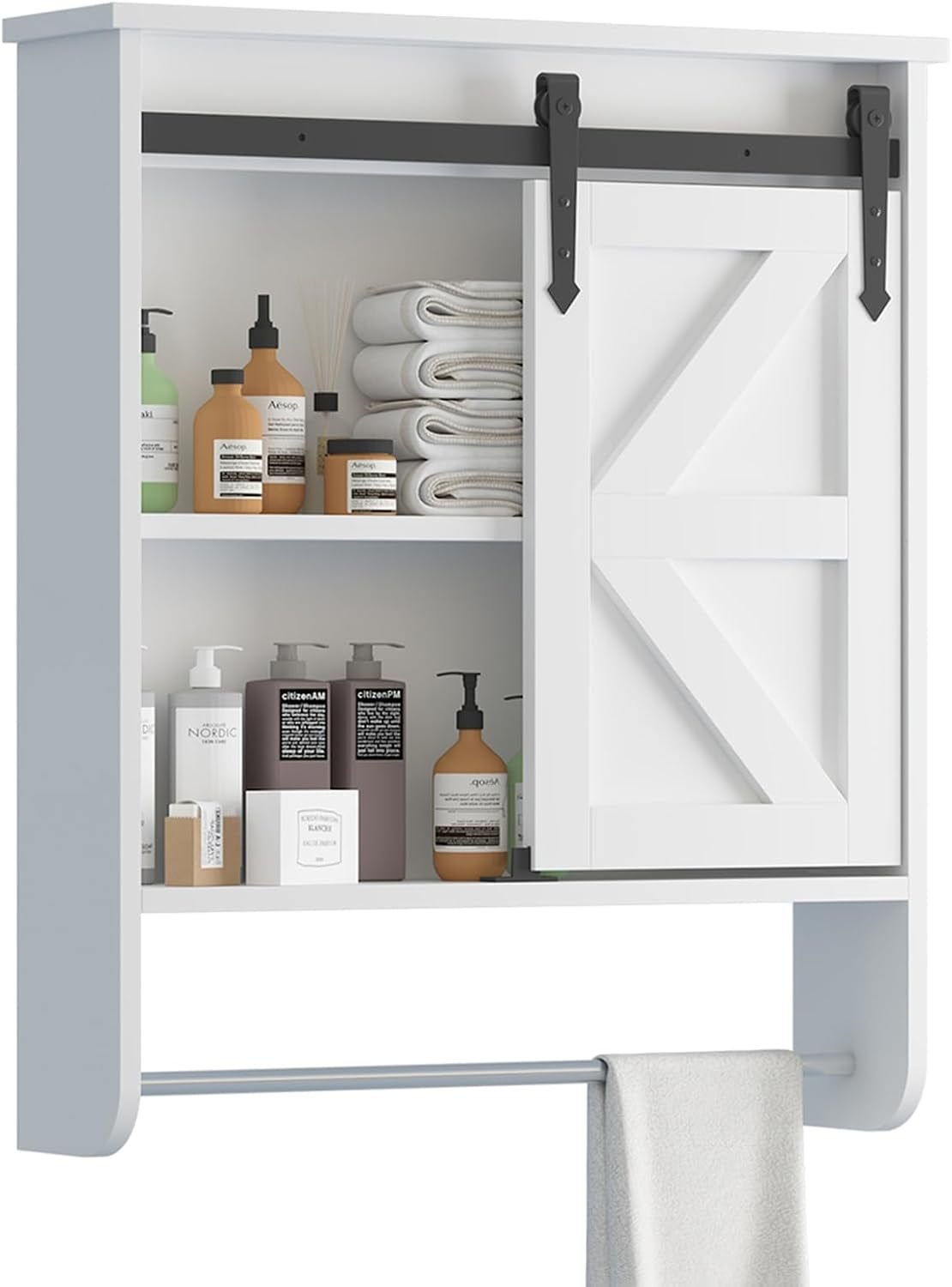 Bathroom Medicine Cabinet,Farmhouse Bathroom Cabinet Wall Mounted,White ...