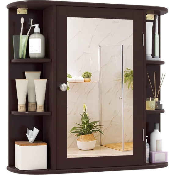Bathroom Medicine Cabinet with Mirror, Wall Mounted Space-Saving ...