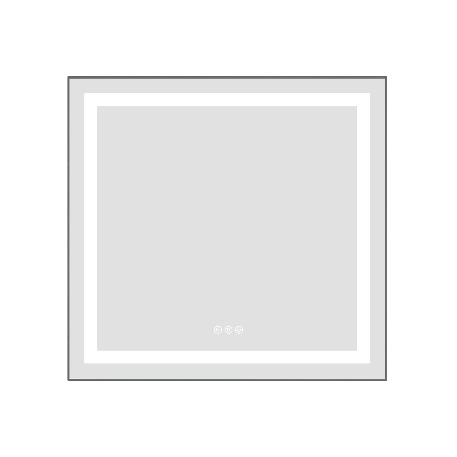 Bathroom Mirror 30 x 28 Inch LED Bathroom Mirror with Front and ...