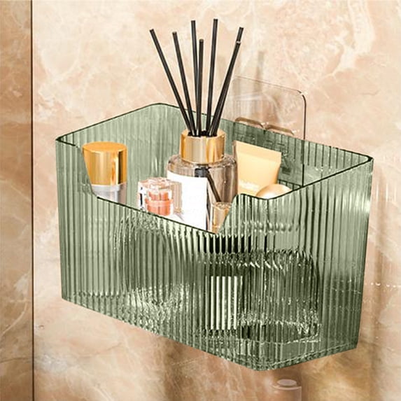 Bathroom Mirror Cabinet Storage Box Wall Mounted Rack - Adhesive No ...