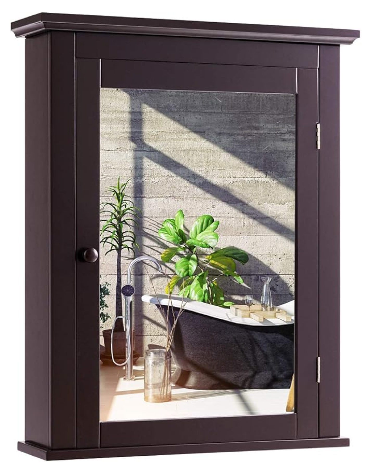 Bathroom Mirror Cabinet, Wall Mounted Storage Cabinet with Mirror Door ...