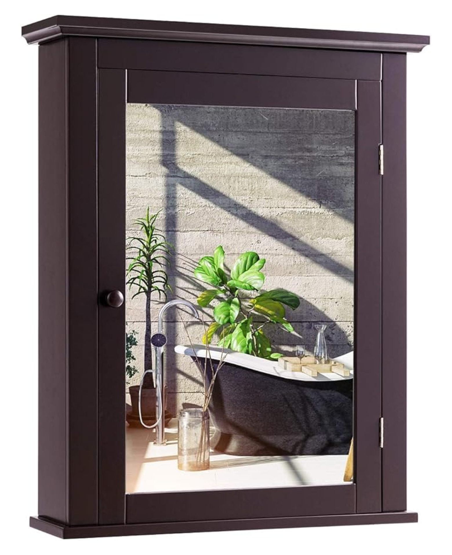 Bathroom Mirror Cabinet, Wall Mounted Storage Cabinet with Mirror Door ...