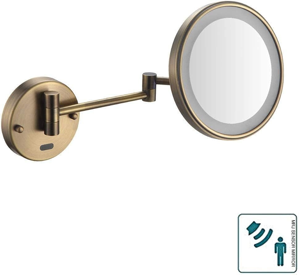 Bathroom Mirror Shaving Mirrors Make Up Wall Mounted Mirror 5X ...