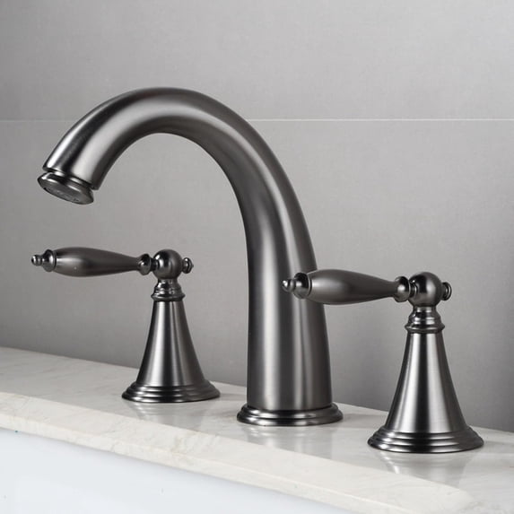 Bathroom Mixer Faucet 3 Hole Double Handle Hot and Cold Split Bathroom ...
