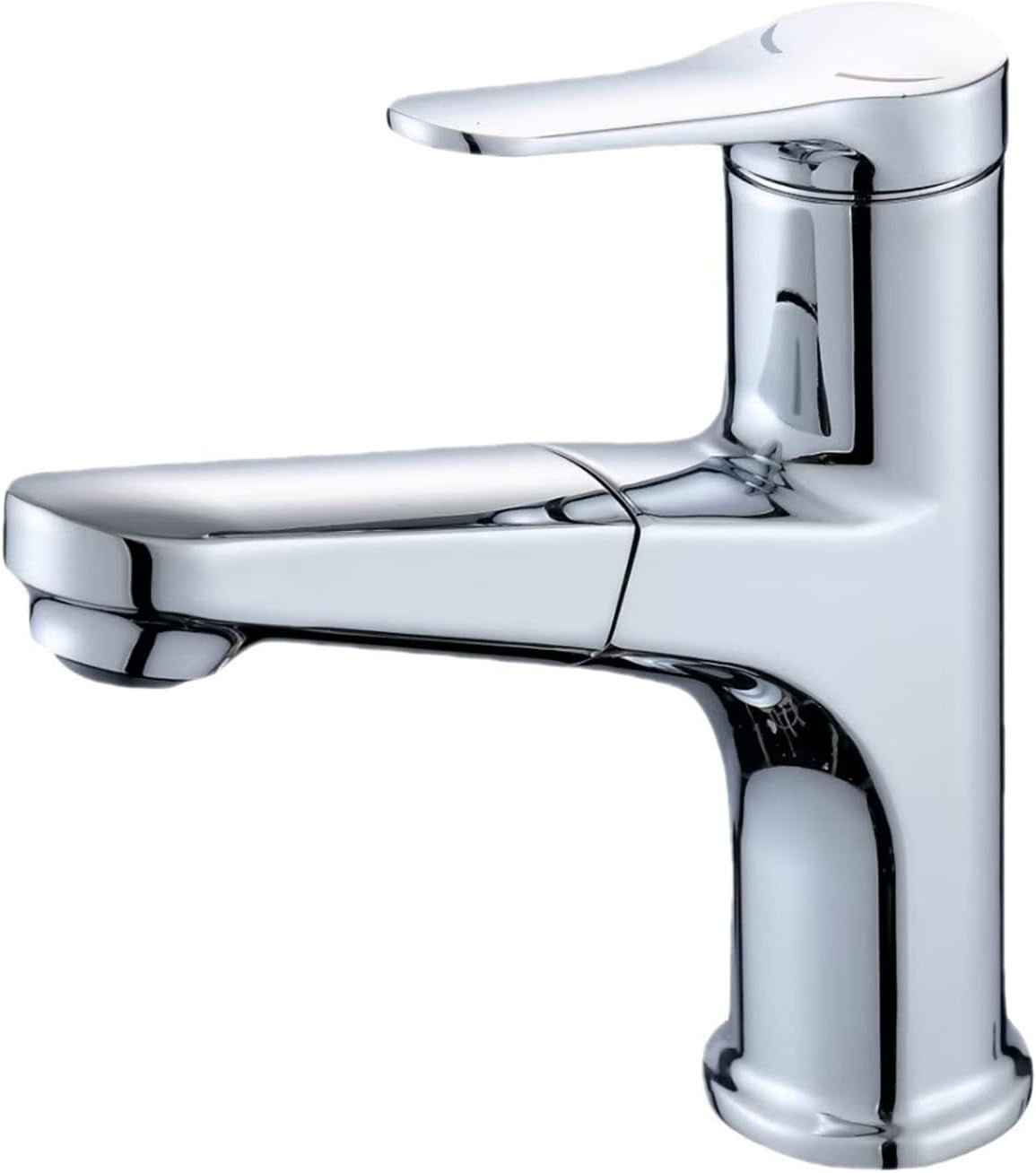 Bathroom Mixer Sink Faucet with Pull Out Sprayer Retractable Brass Hot ...