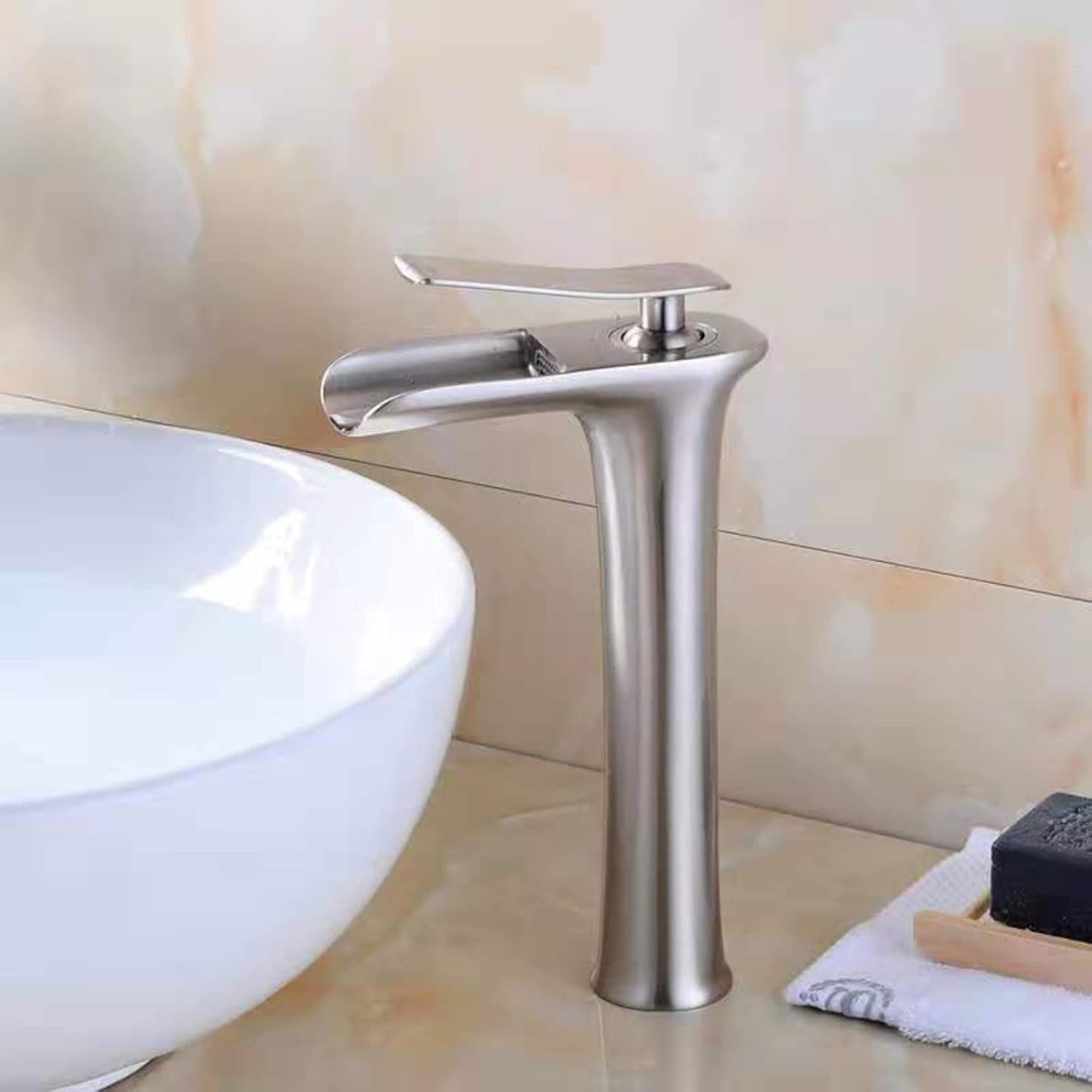 Bathroom Mixer Tap Waterfall, Brass, Basin Taps Hot and Cold Water ...
