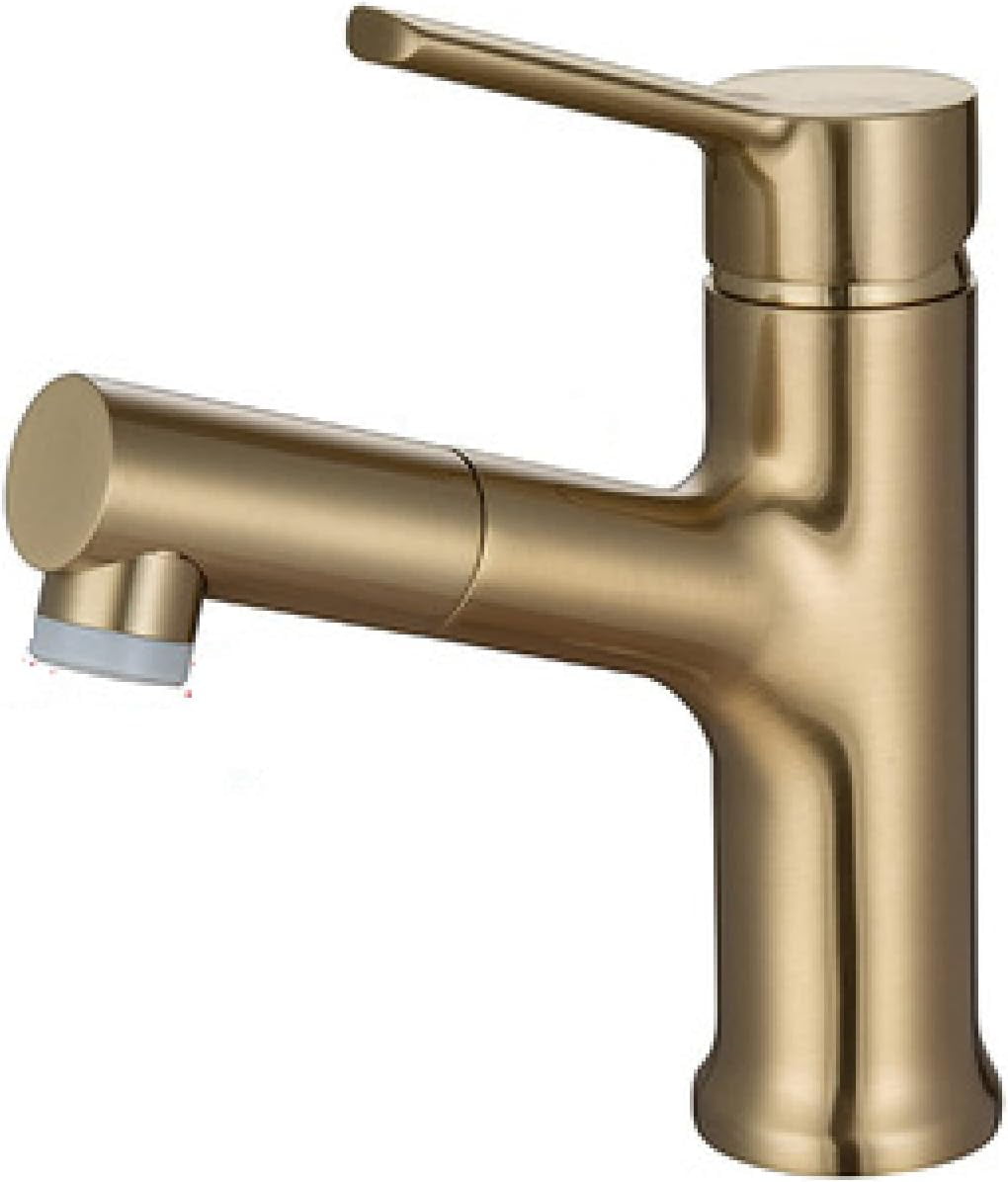 Bathroom Mixer Taps with Pull Out Spray 360°Rotatable Sink Mixer Faucet ...